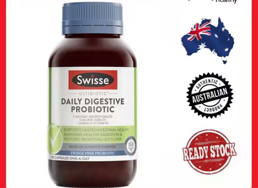 Swisse Ultibiotic Daily Digestive Probiotic 30 / 90 Capsules, Health ...