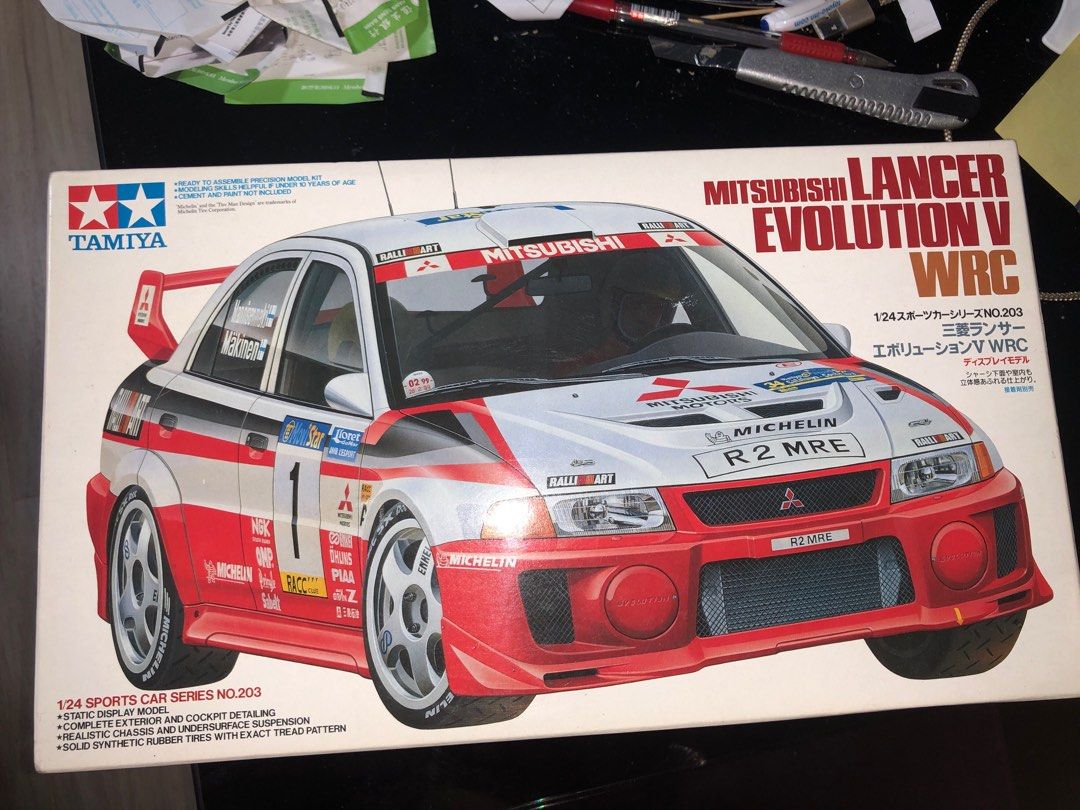 Tamiya 1/24 Mitsubishi lancer evo 5 wrc kit, 興趣及遊戲, 玩具 & 遊戲類 - Carousell