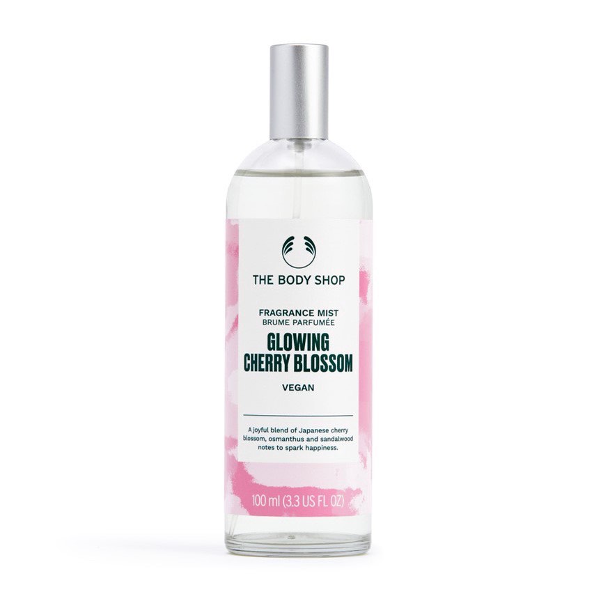 The Body Shop Glowing Cherry Blossom Body Mist (100ML), Beauty ...