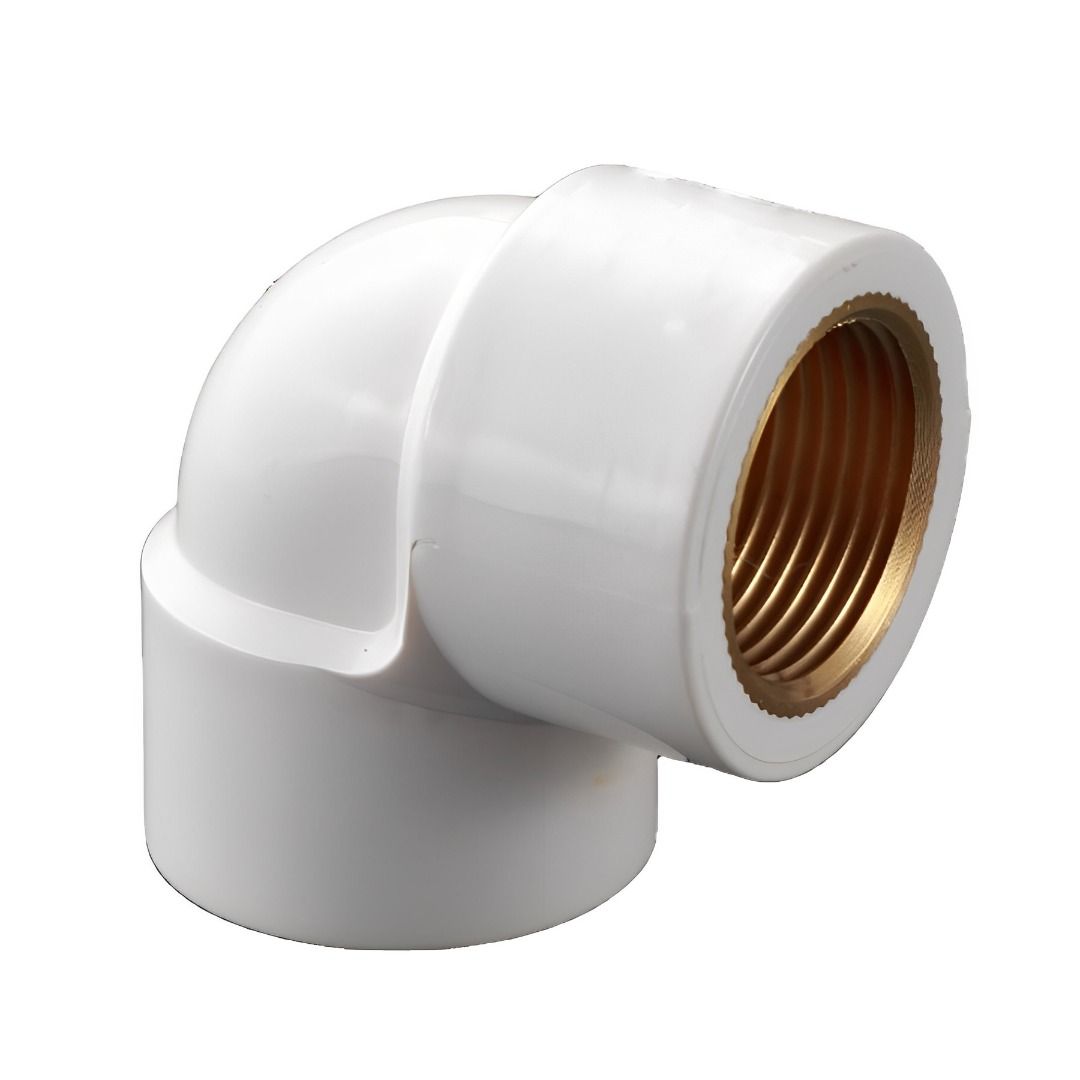 threaded female elbow with brass. piping, pipe works, fittings, coupling, Commercial ...