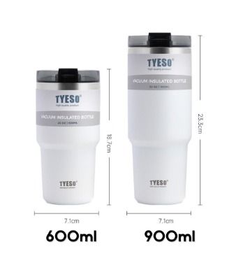 Tik Tok Tyeso Tumbler Stainless Steel Thermal Travel Mug with Lid Large ...