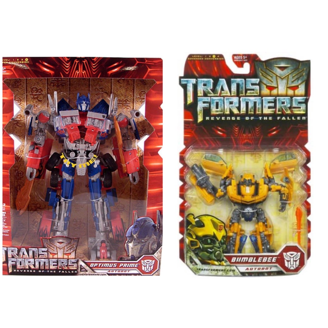 Transformers ROTF Leader Class Optimus Prime & Deluxe Class Bumble Bee ...