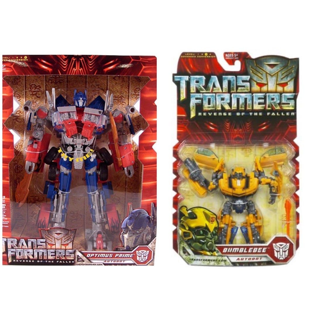 Transformers ROTF Leader Class Optimus Prime & Deluxe Class Bumble Bee ...