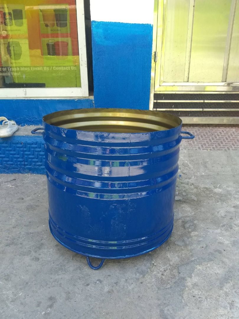 Trash bin Steel Drum, Furniture & Home Living, Cleaning & Homecare ...