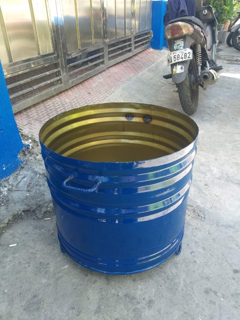 Trash bin Steel Drum, Furniture & Home Living, Cleaning & Homecare ...