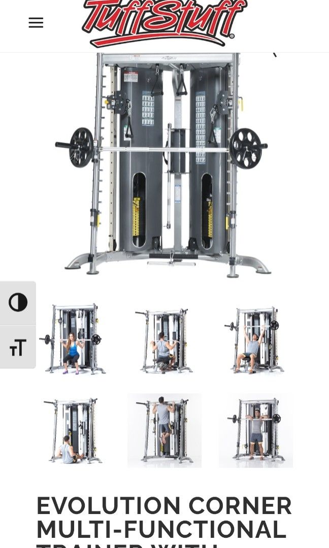 Tuffstuff Evolution Corner Multi-functional Trainer with Smith Press ...