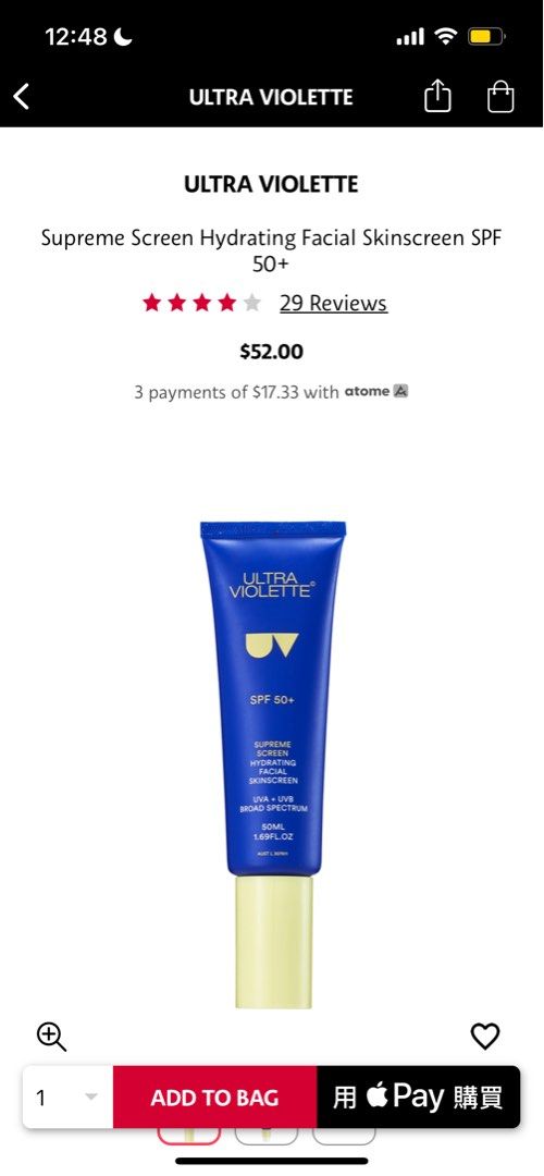 Ultra Violette Supreme Sunscreen SPF 50+, Beauty & Personal Care, Face ...
