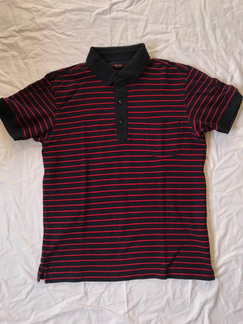 Uniqlo Striped Dry Polo Shirt On Carousell