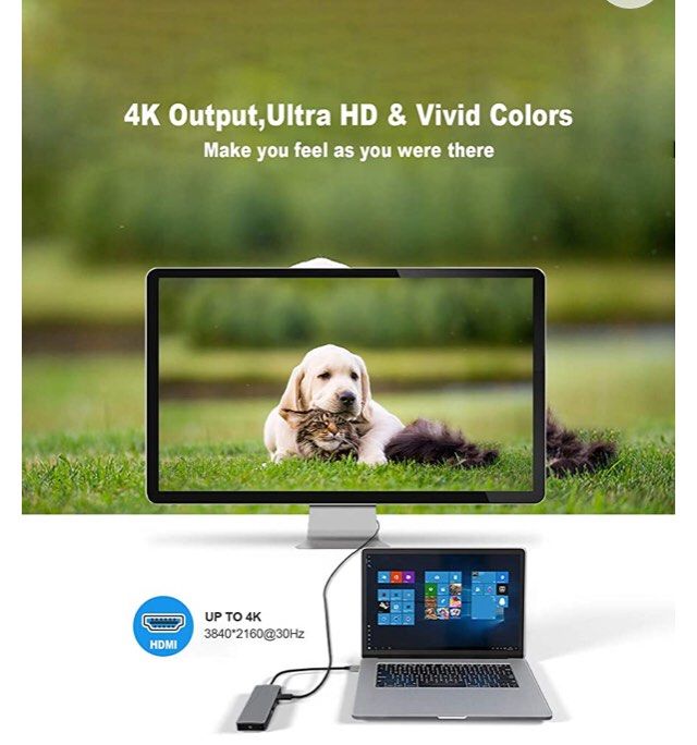 USB C Hub, Type C Docking Station, Triple Display 14 in 1 Type C ...