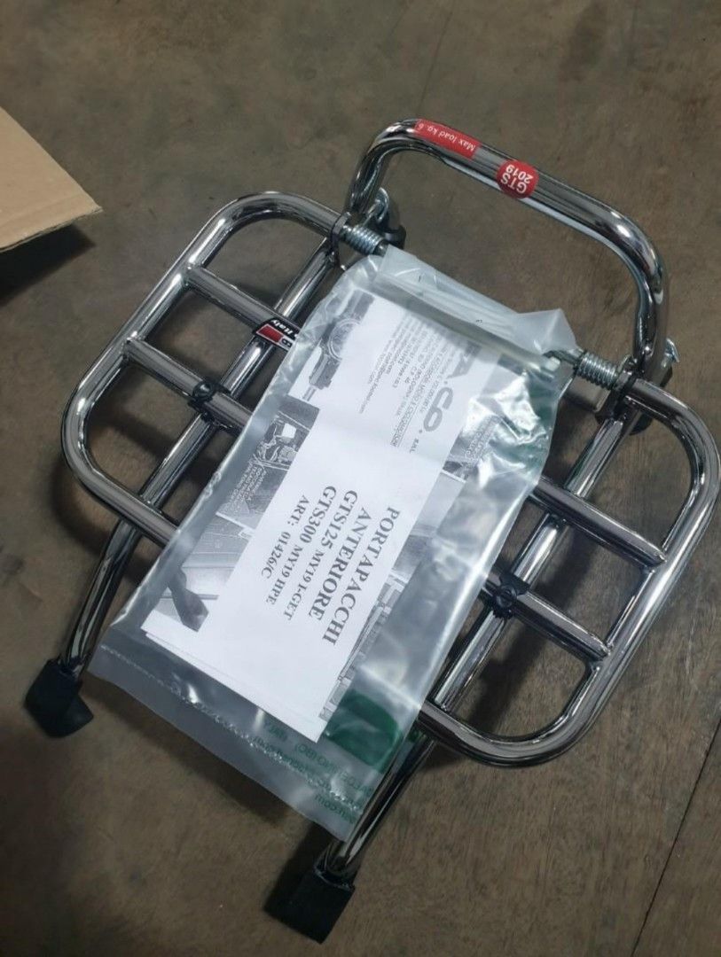 Vespa GTS 300 Front Rack HPE, Motorcycles, Motorcycle Accessories on ...