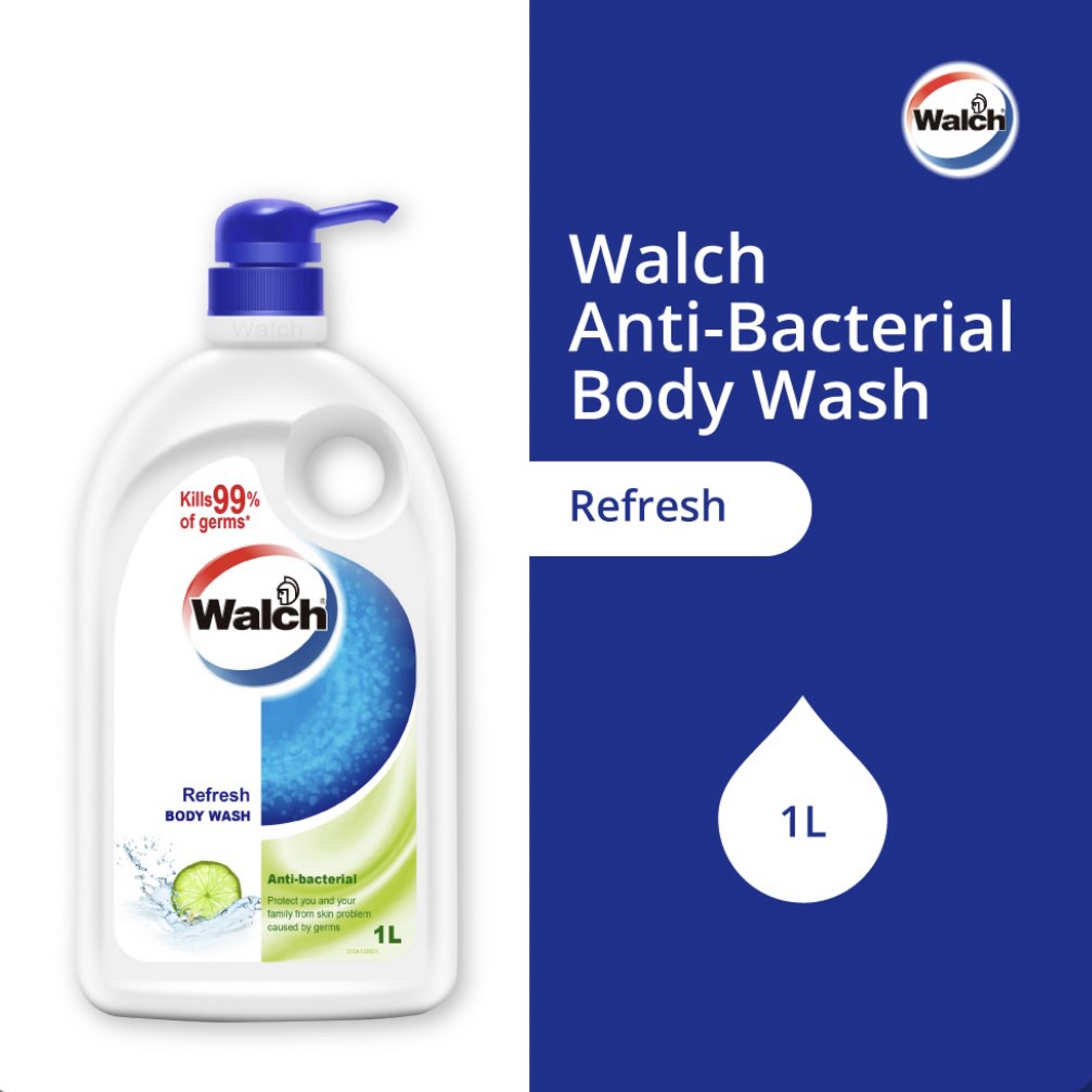 Walch Antibacterial Body Wash 1L - Refresh, Beauty & Personal Care ...