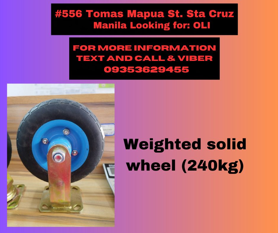 Weighted solid wheel (240kg), Commercial & Industrial, Construction ...