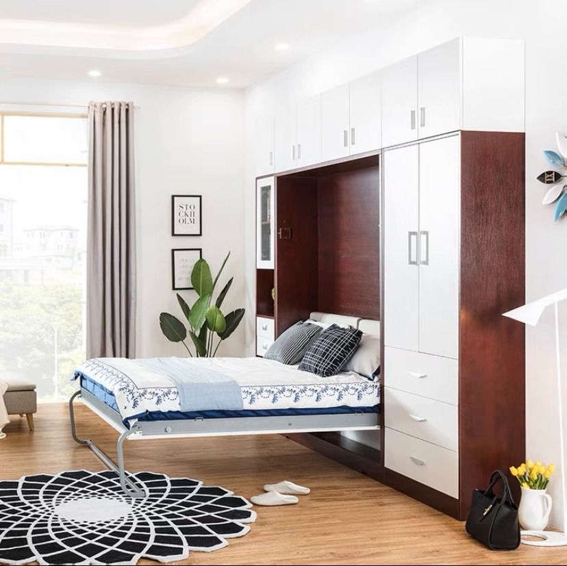 Wood Industry Invisible bed, Wardrobe, Integrated Hidden Bed, Multi ...