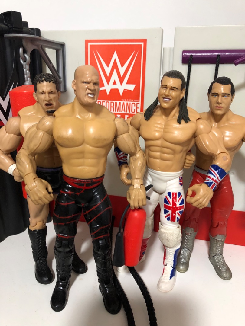 Wwe Jakks Classics Tag Teams Kane & Hurricane Helms, British Bulldog ...
