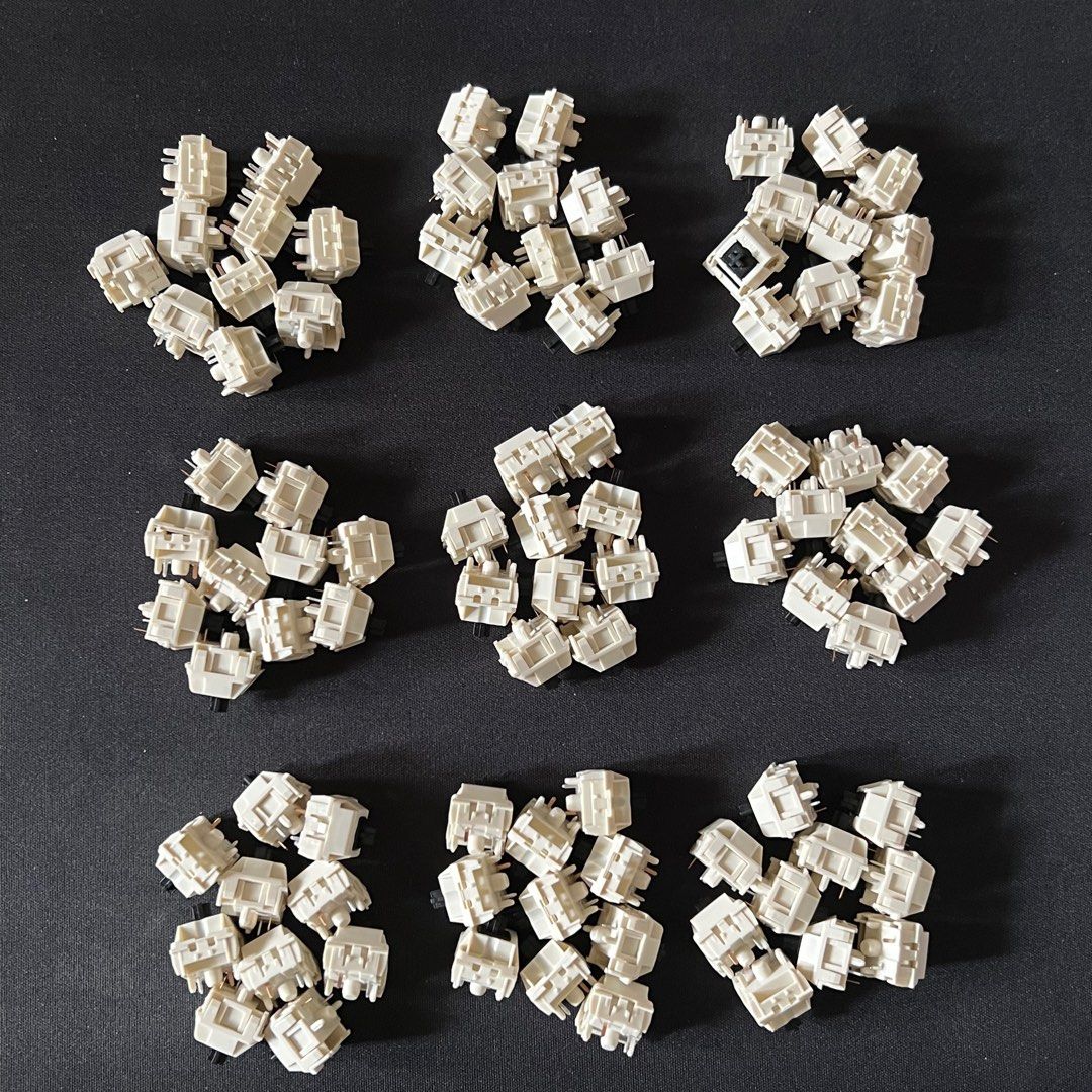 (x90) NK novelkeys creams X kailh switch with H1 spring and stem ...