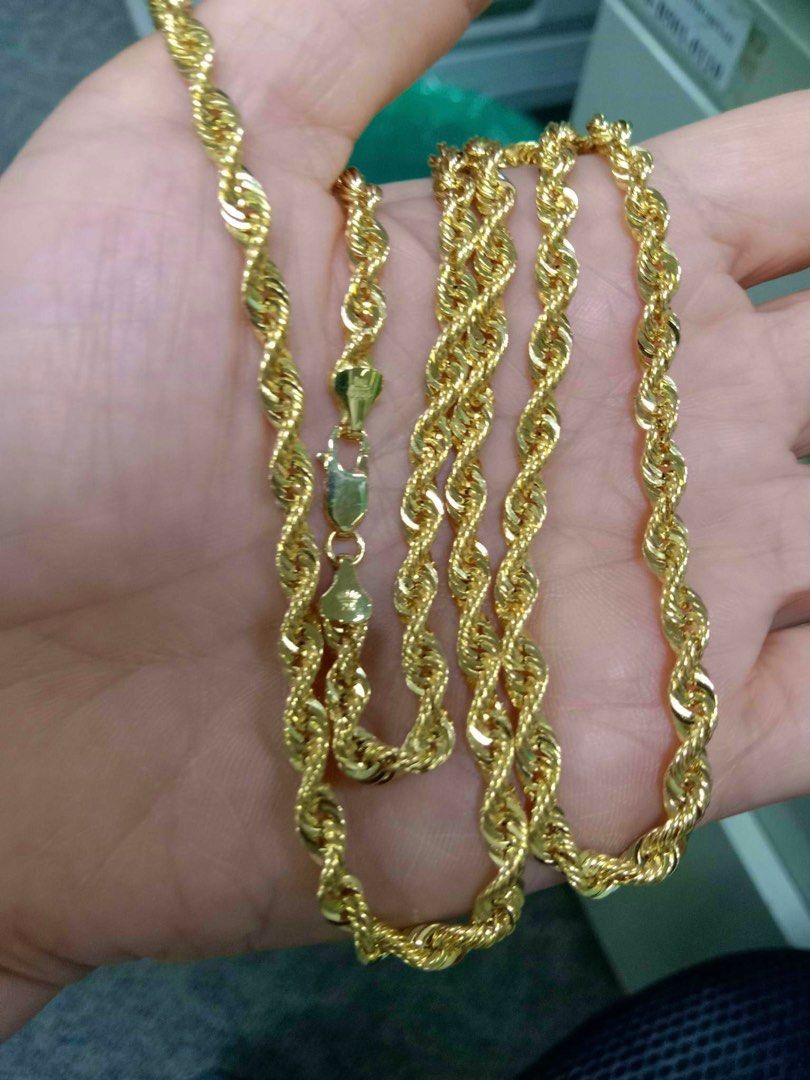 18k Chinese Gold Necklace Chain on Carousell