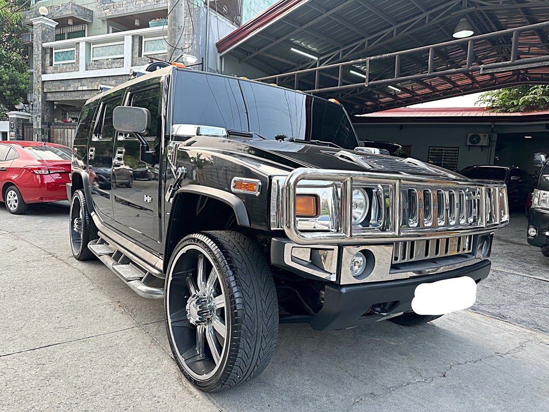 2004 Hummer H2 26S Chrome Mags Sound setup Fully Loaded Black Super ...