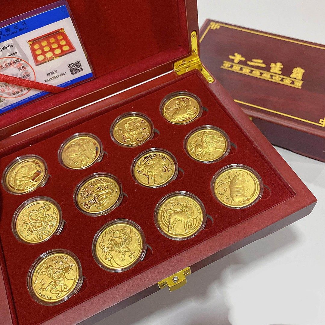 24k Gold Foil Coin Set 12 elements (12pcs na in a box) Not pawnable ...