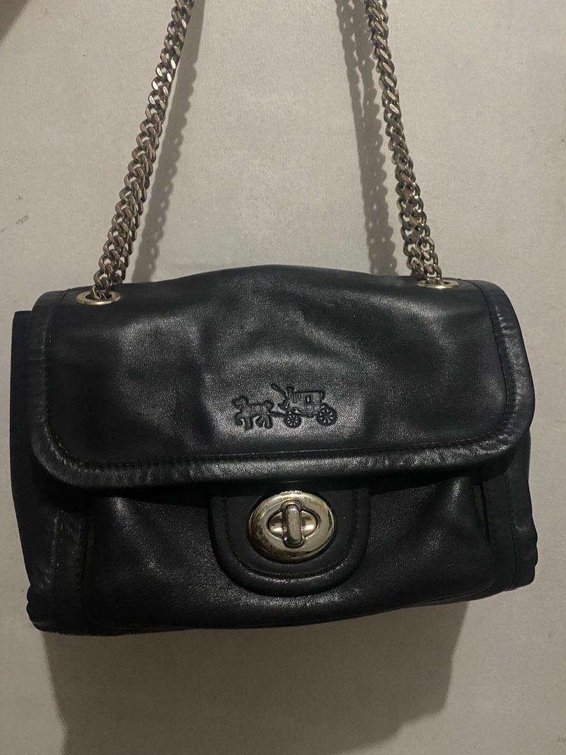 2 way coach leather bag on Carousell