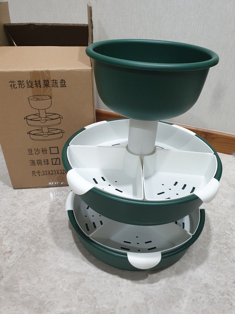 3 Tier multi purpose rotating platter, Furniture & Home Living ...