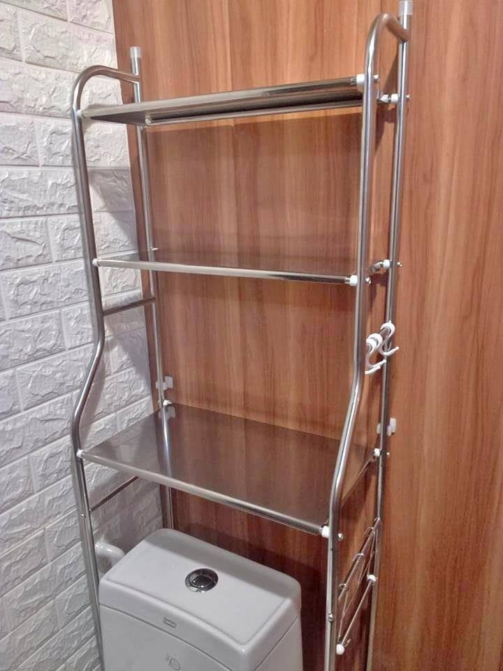 3-LAYER PURE STAINLESS TOILET RACK HEAVY DUTY on Carousell