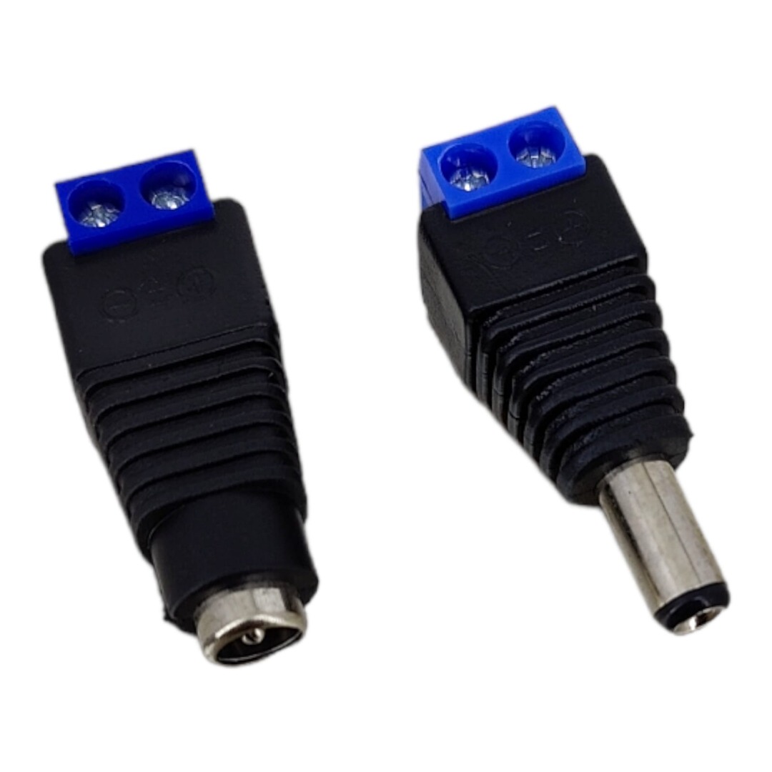 接線端子可選公頭或母頭5.5mm x 2.1mm DC Connector (M/F) DC頭電源插頭插座5.5 * 2.1mm DC母頭 ...