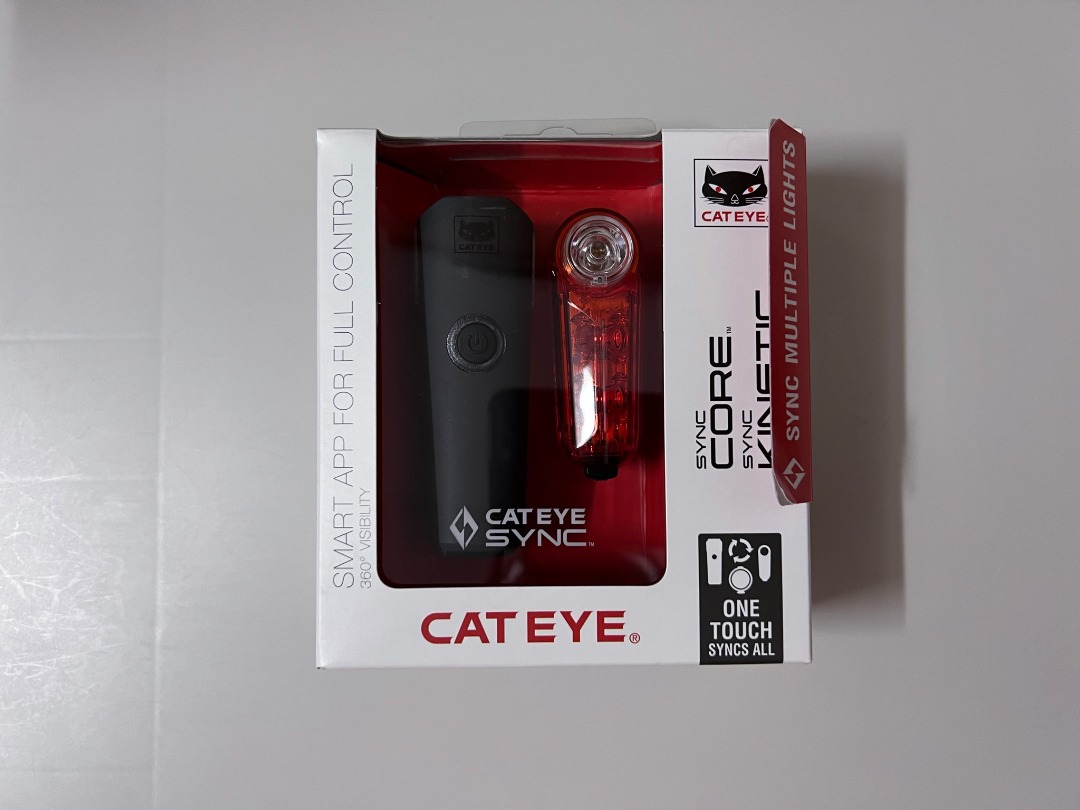 全新 Cateye Sync Core & Kinetic USB 單車 頭燈 尾燈 套裝, 運動產品, 單車及配件, 單車 - Carousell