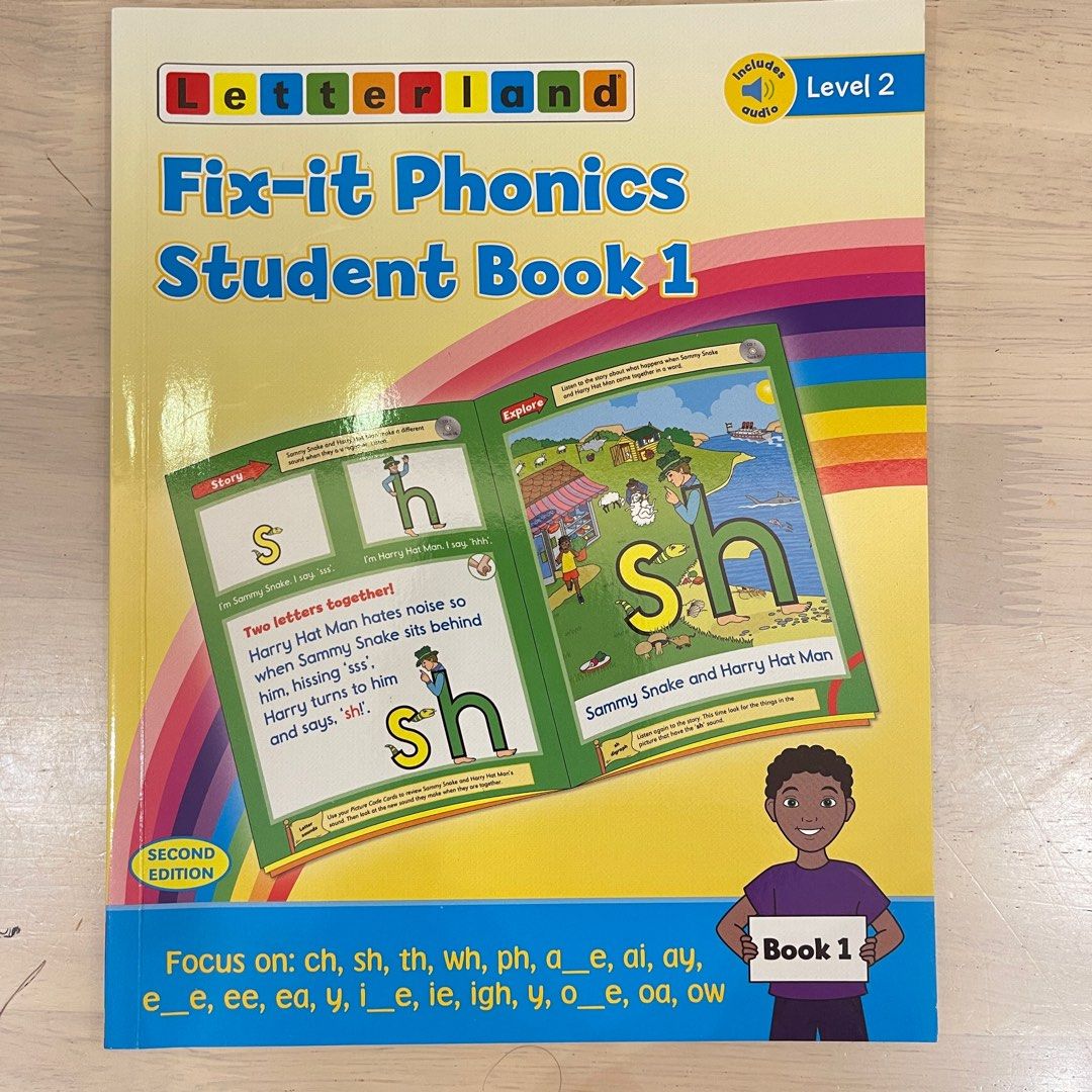 全新 letterland Fix-it Phonics - Level 2 - Student book 1 & book 2 (2nd ...