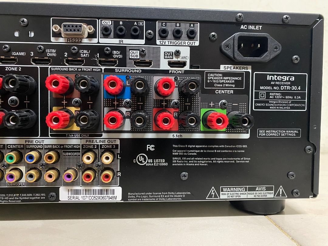 品項超新 Integra dtr 30.4 FM/3D 4K 擴大機,HDMI 7.2 家庭劇院 有全新代用遙控器, 耳機及錄音音訊設備 ...