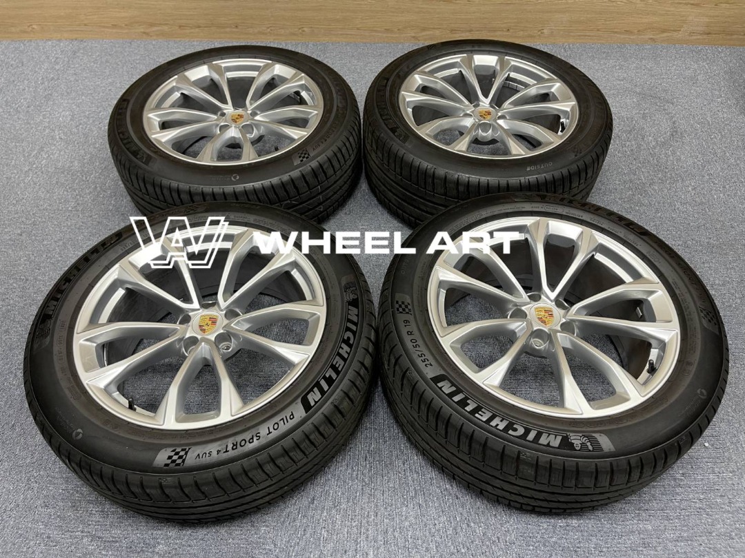 【輪藝】正原廠 Porsche Macan 19吋 Macan Design 鋁圈 保時捷原廠19吋 前後配鋁圈含胎, 汽機車零配件在旋轉拍賣