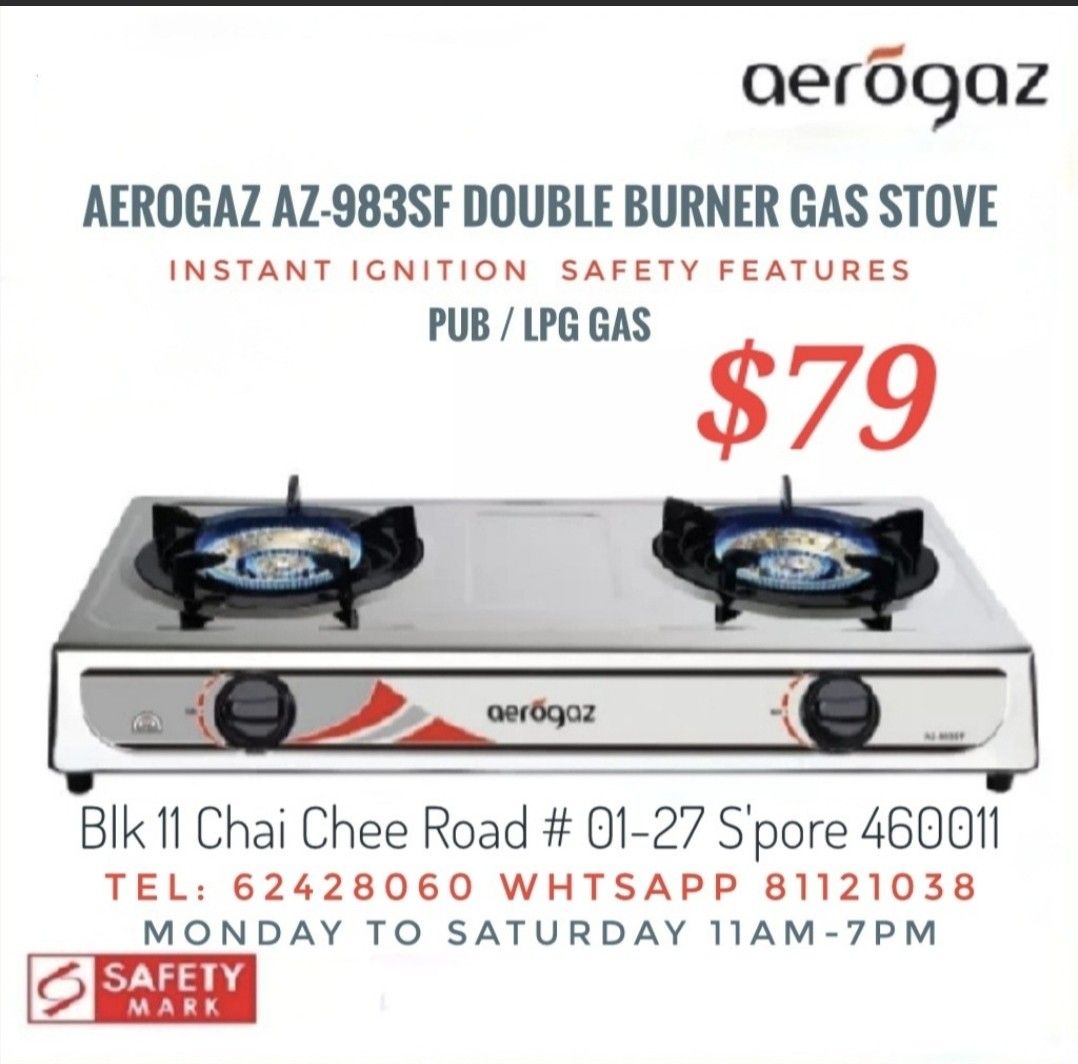 Aerogaz- AZ-984SF Single Burner Gas Cooker ,Gas Stove PUB Gas , LPG ...