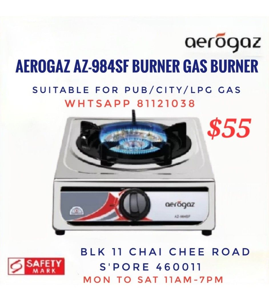 Aerogaz- AZ-984SF Single Burner $55 AZ-983 SF Double Burner $79 ...