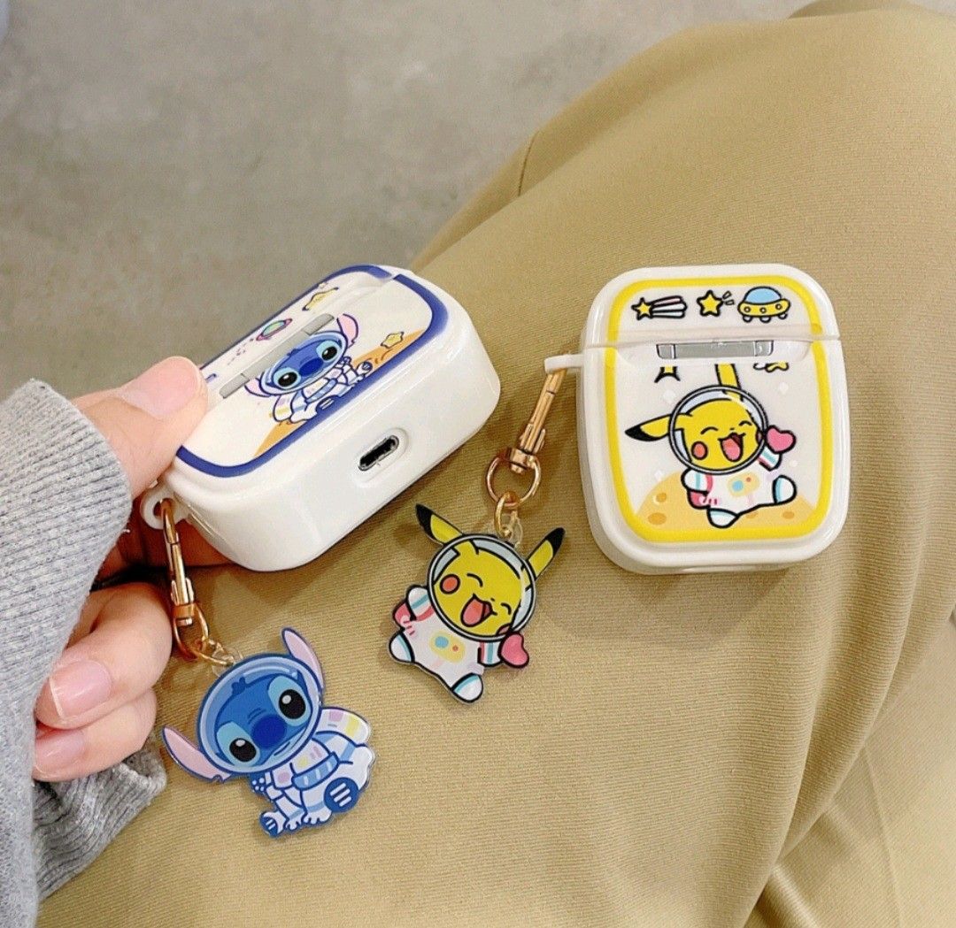 Airpods 1 / 2 / 3 / Pro Pikachu Stitch Case, Mobile Phones & Gadgets ...