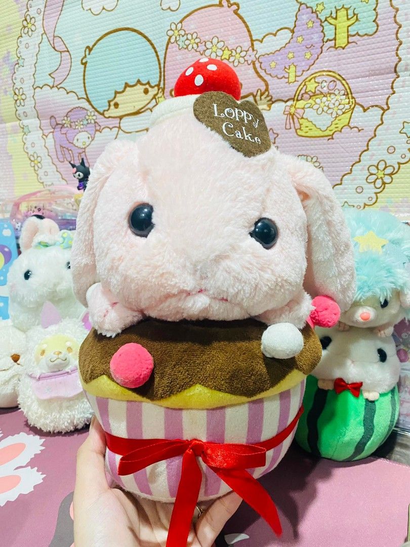 Amuse Pink Loopy Bunny Cake Plush, Hobbies & Toys, Toys & Games on ...