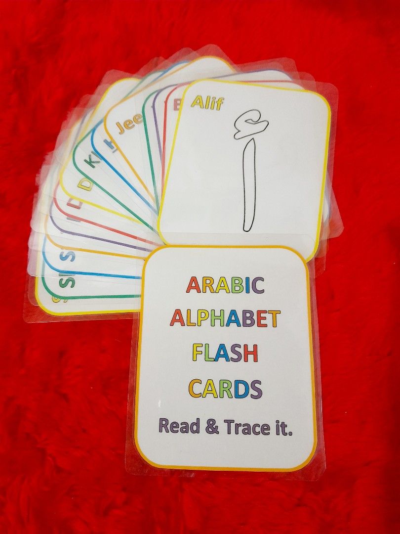 Arabic alphabet flash cards on Carousell