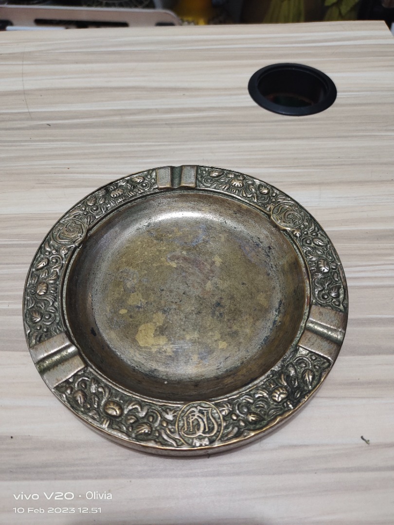 Asbak Vintage Kuningan Kuno Jadul Antik, Antik, Pajangan di Carousell