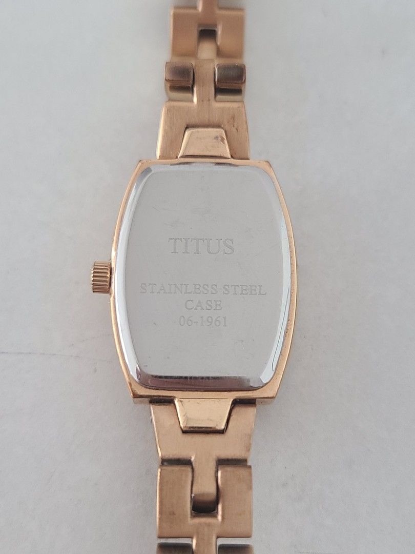 Authentic Vintage TITUS gold plated crystal watch, Women's Fashion ...