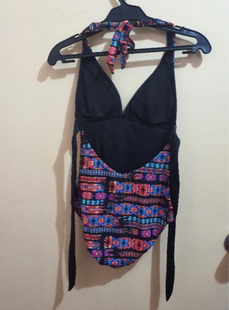Aztec Black One Piece Swimsuit on Carousell