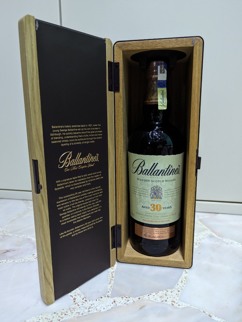 Ballantine's 30 Year Old Blended Scotch Whisky 700ml / 70cl / 40%, Food & Drinks, Alcoholic ...