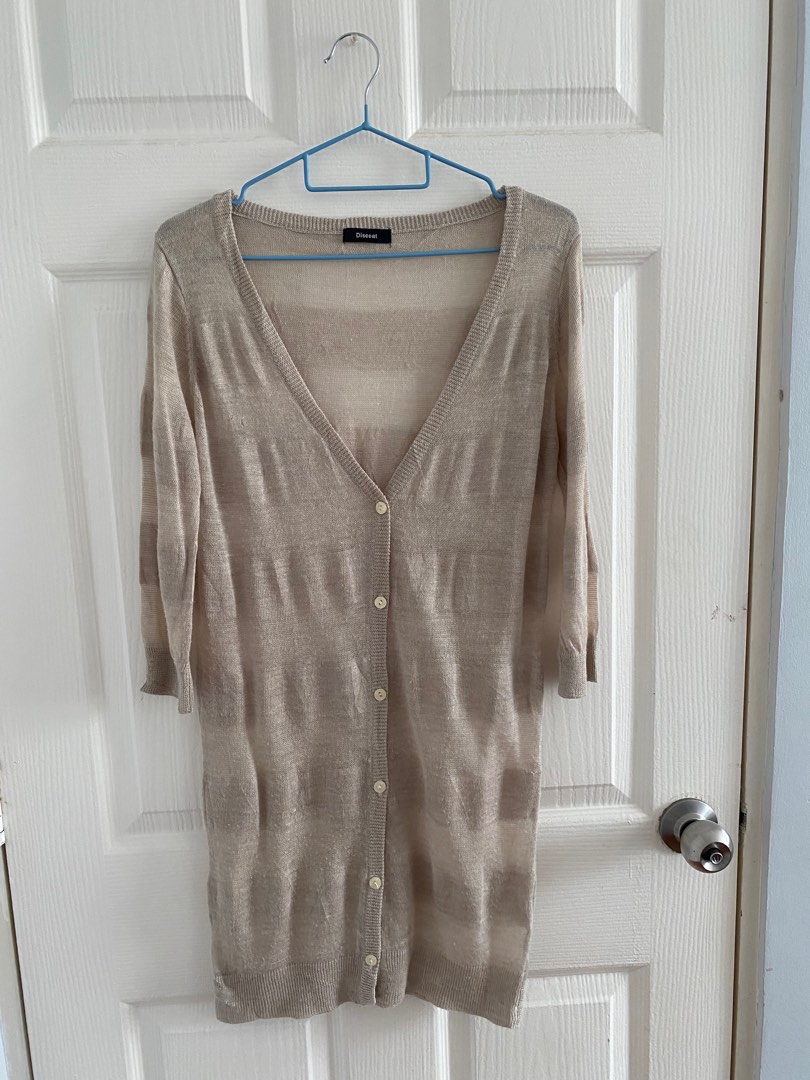 light brown long Cardigan 14, Women's Fashion, Coats, Jackets and ...