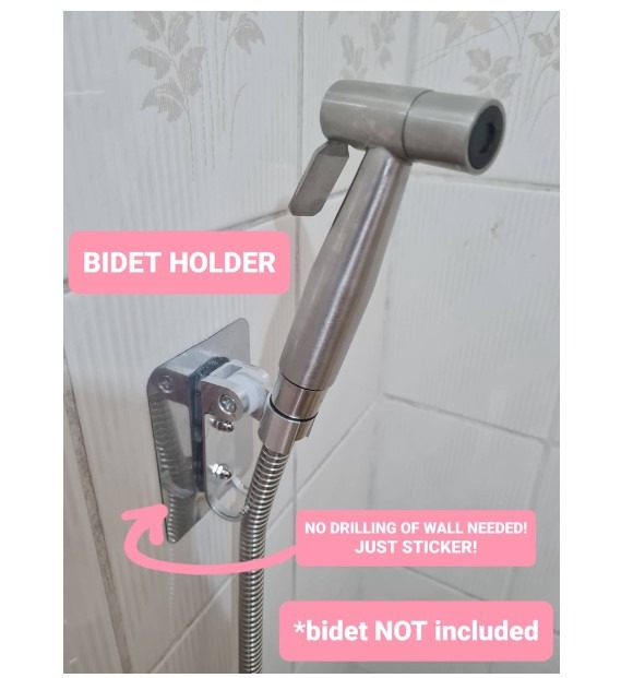 Bidet Holder Stick-On Durable Adjustable Waterproof Adhesive Wall ...