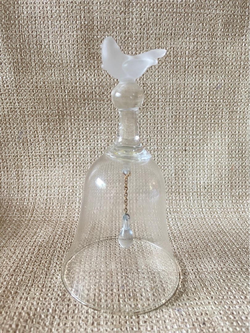 Bird Glass Frosted Dinner Bell, Furniture & Home Living, Home Decor ...