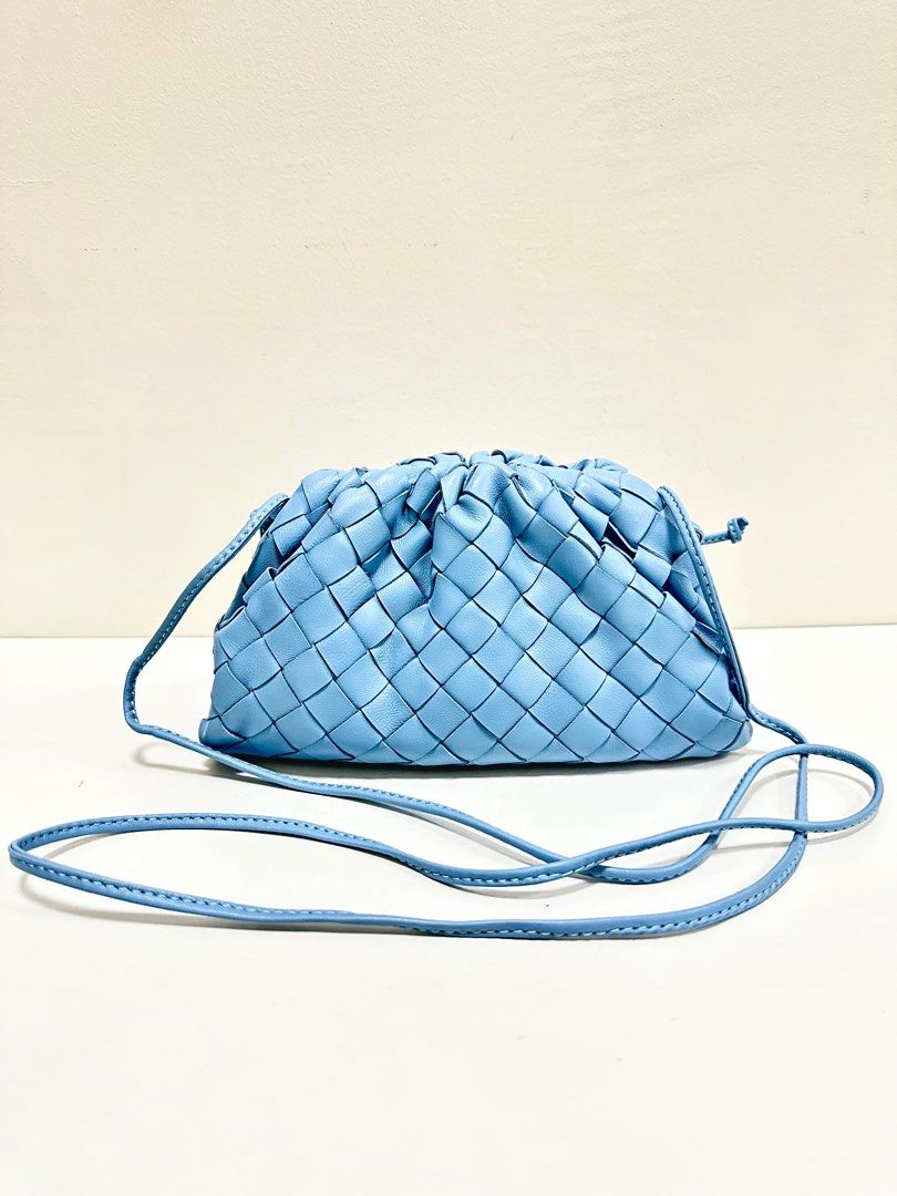 Bottega Veneta Mini Pouch Pale Blue, Luxury, Bags & Wallets on Carousell