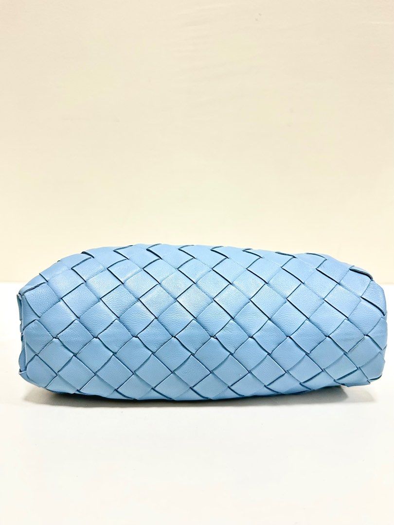 Bottega Veneta Mini Pouch Pale Blue, Luxury, Bags & Wallets on Carousell