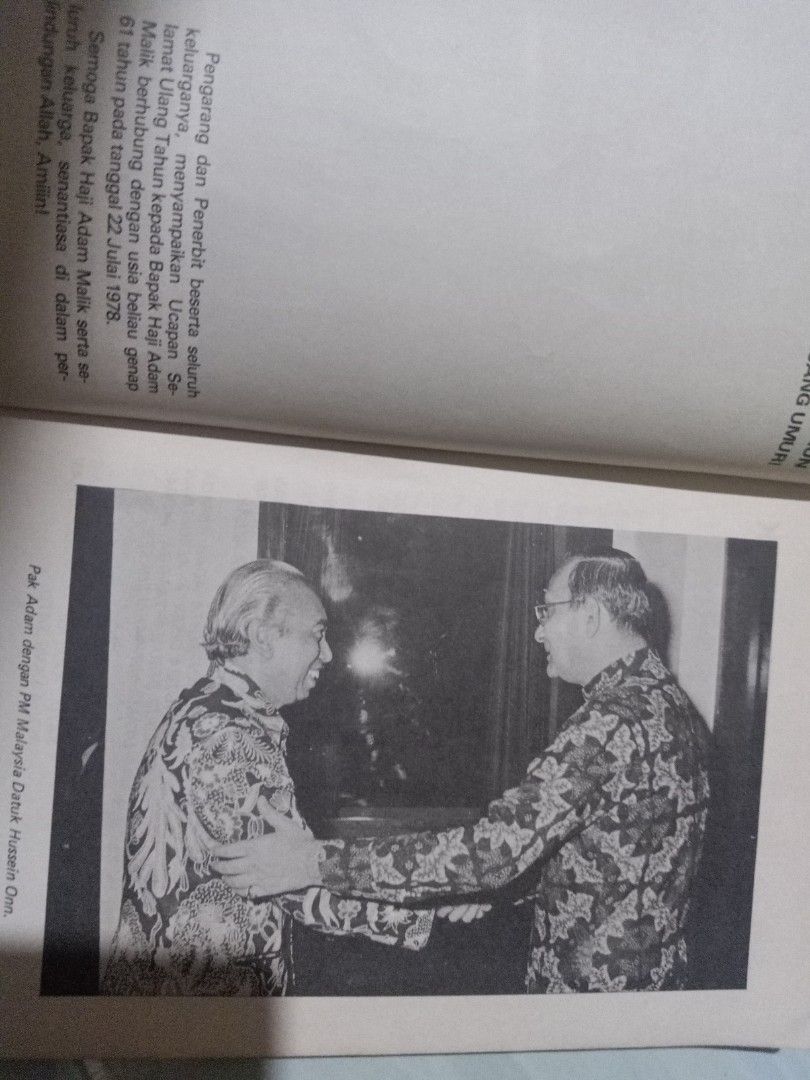 buku lama tokoh indonesia - adam malik 1978, Hobbies & Toys, Books ...