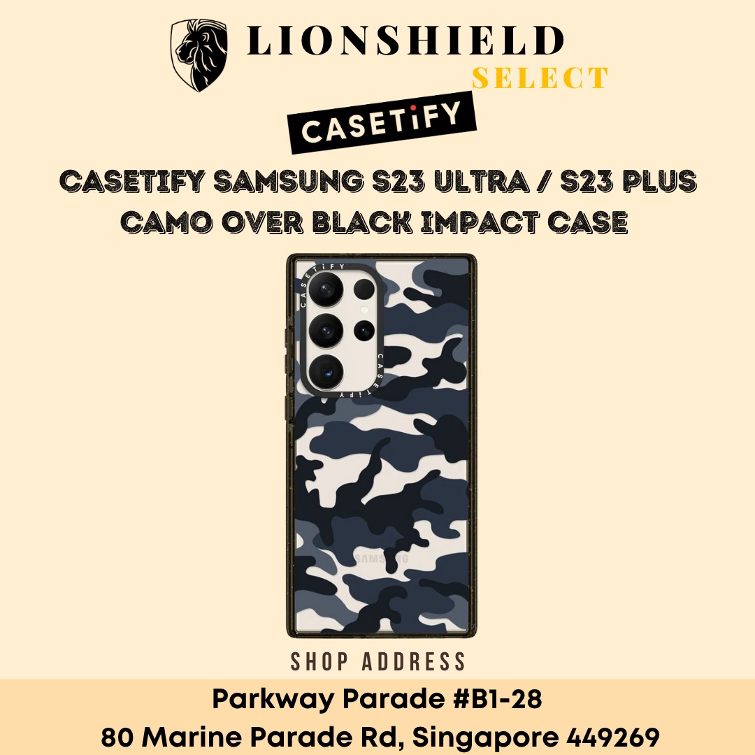 Casetify S23 Ultra / S23 Plus Camo Over Black Impact Case, Mobile Phones & Gadgets, Mobile ...