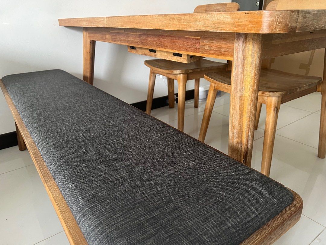 Castlery Seb Extendable Dining Table full set, Furniture & Home Living ...