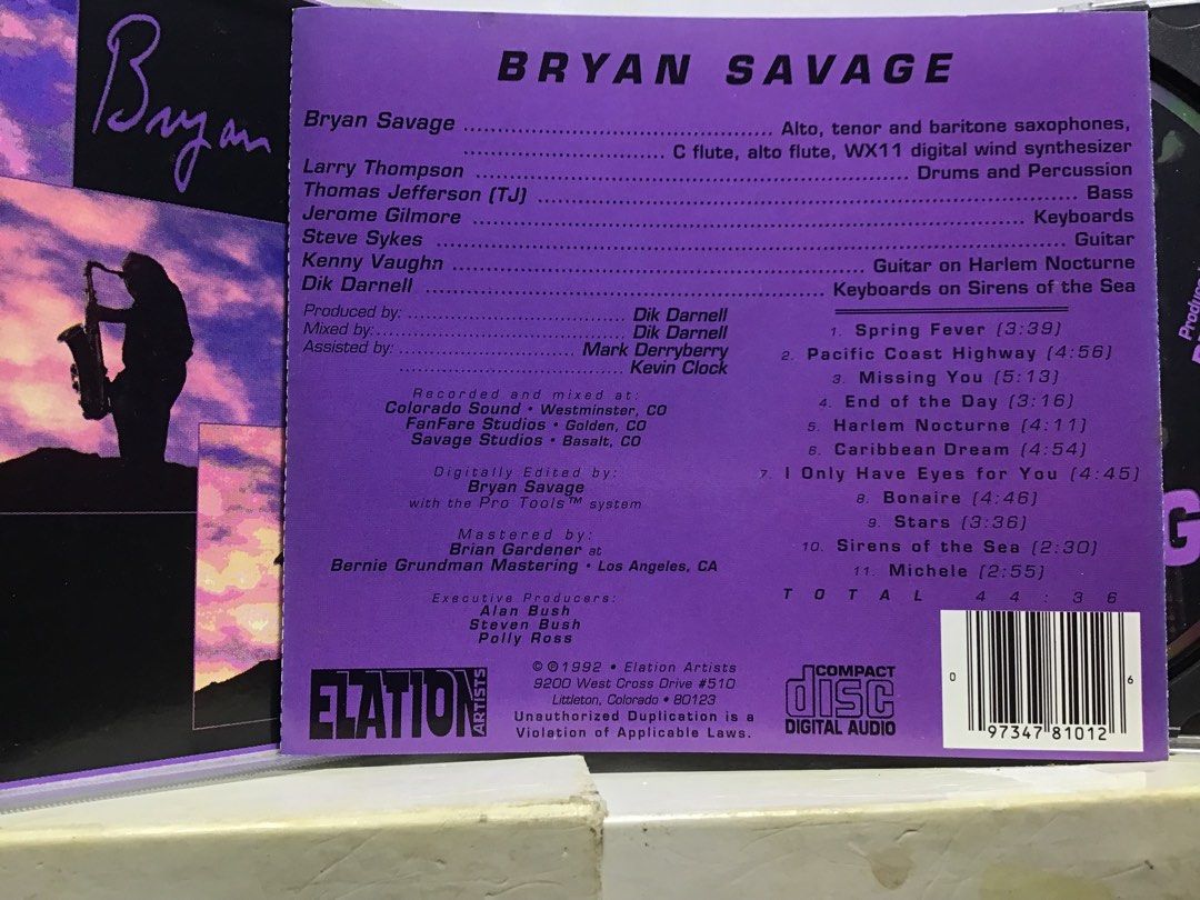CD Bryan Savage OOP US USA ORIGINAL PRESS Anubis Jazz, Hobbies & Toys ...