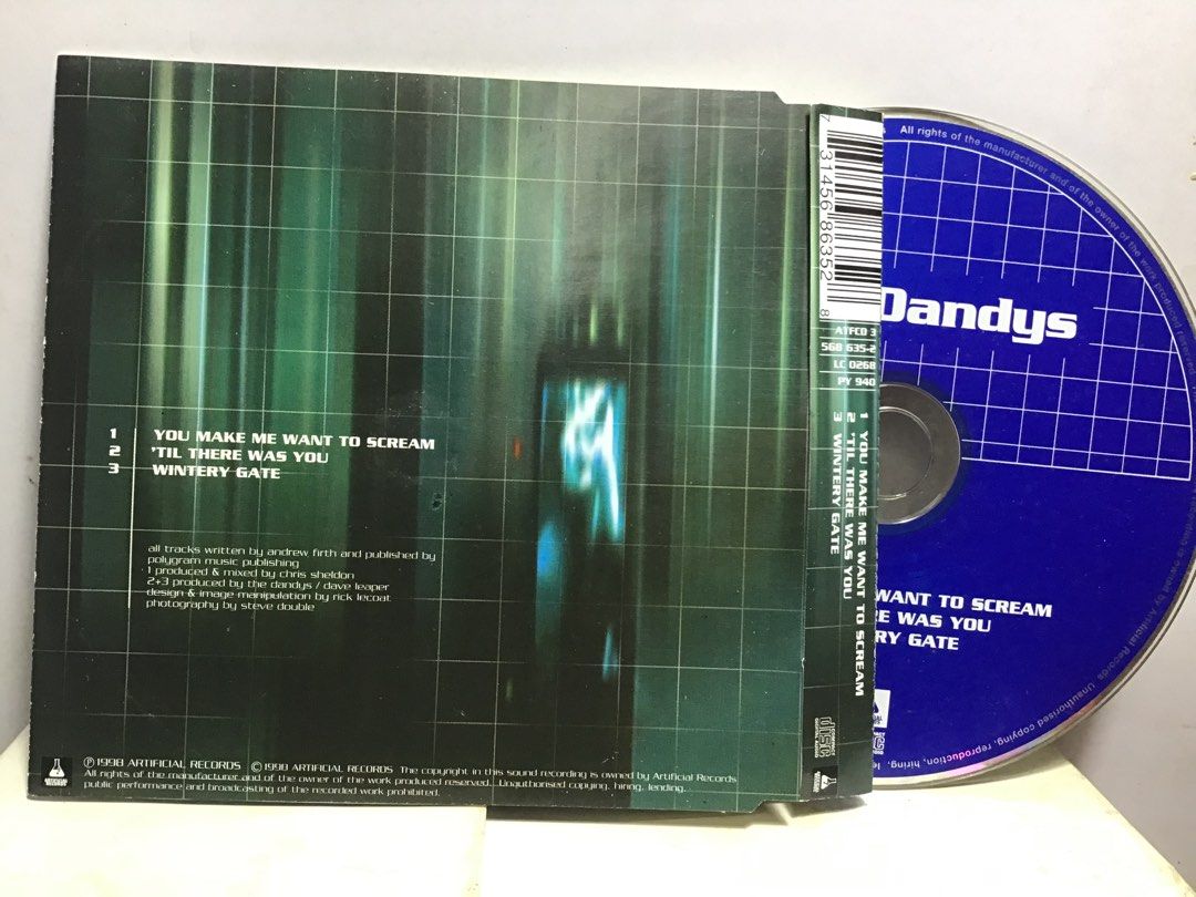 CD SINGLE Dandys - You Make Me Want to Scream OOP ORIGINAL PRESS Anubis ...