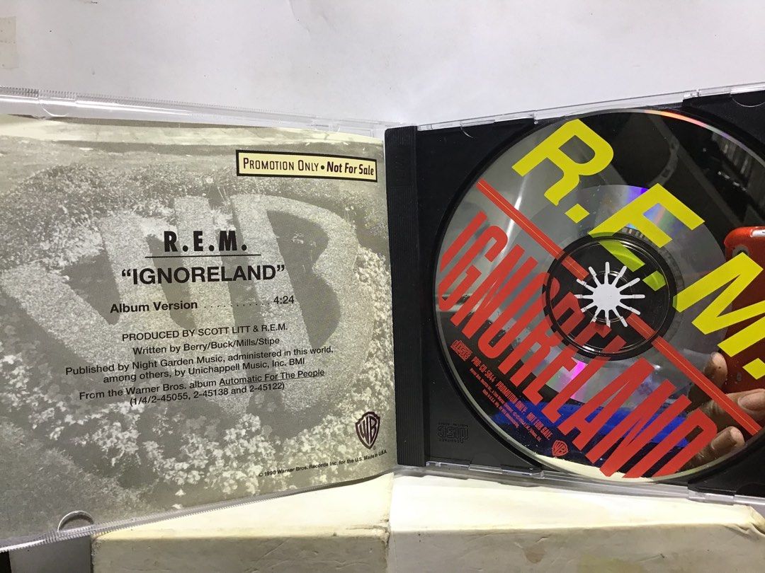 CD SINGLE REM R.E.M. - Ignoreland OOP PROMO PRESS Anubis 90s Rock ...